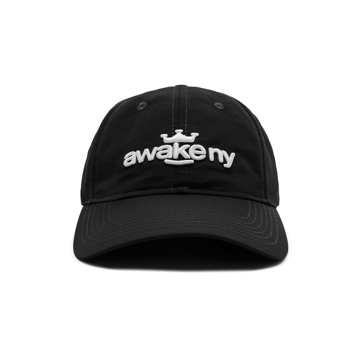 Crown Logo Embroidered Nylon Cap – Awake NY